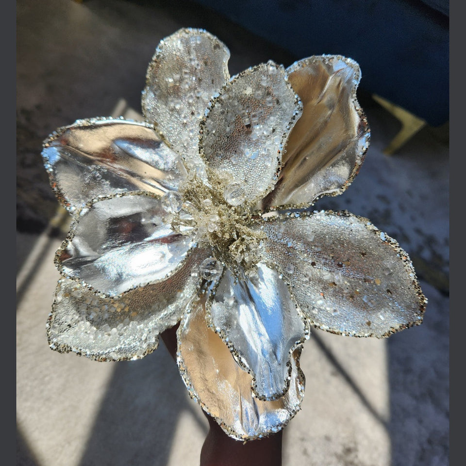 Metallic Beaded Glittered Magnolia (Pack of 3) – Exquisite Designs Home ...
