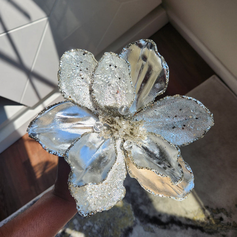 Metallic Beaded Glittered Magnolia (Pack of 3) – Exquisite Designs Home ...